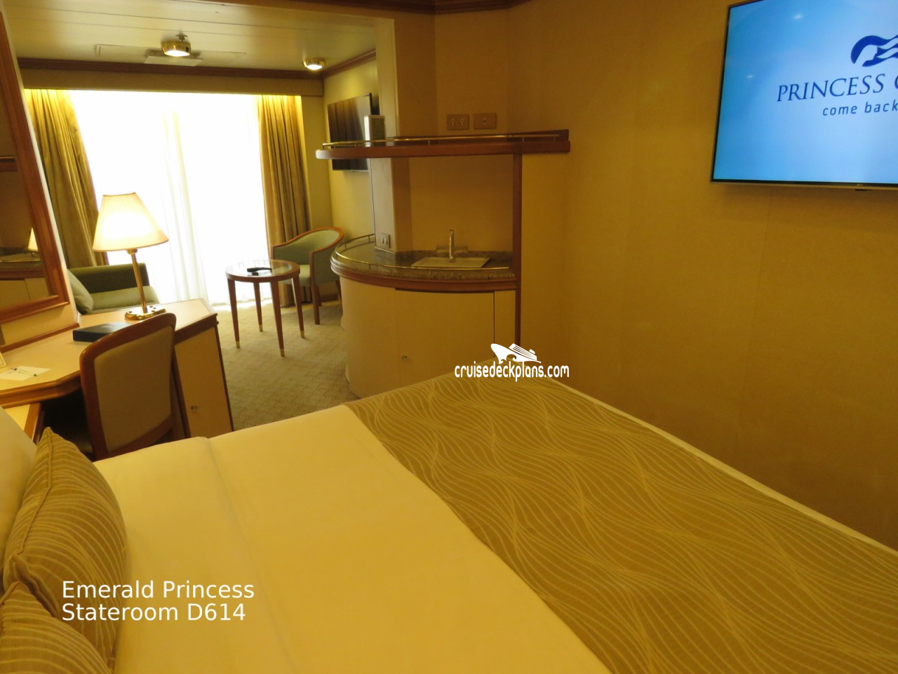Cabin D614 Emerald Princess Stateroom