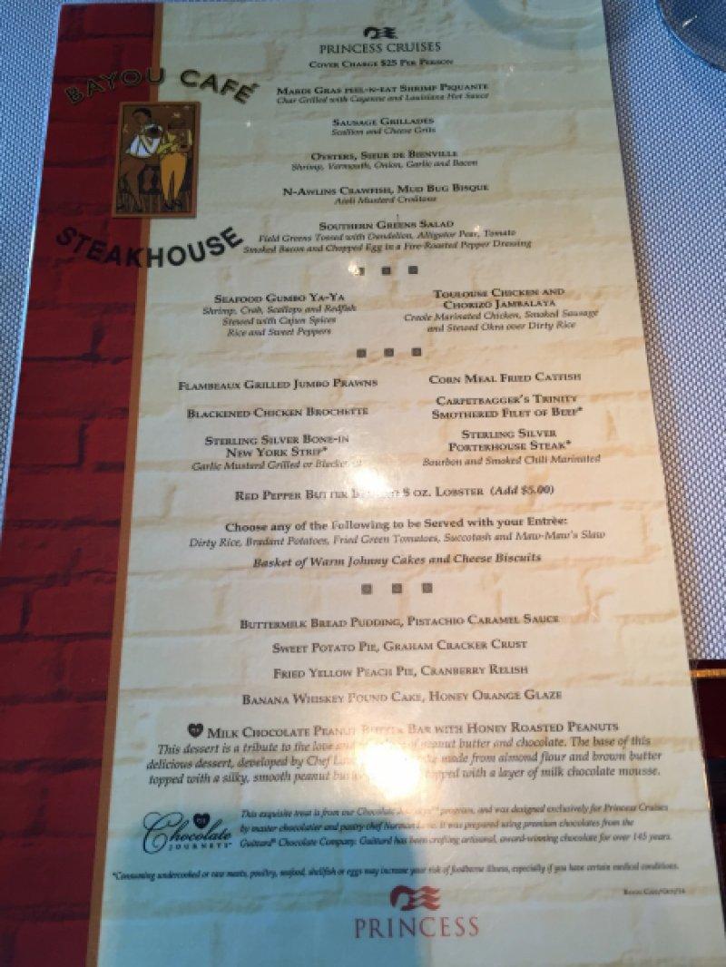 Coral Princess The Bayou Cafe & Steakhouse Pictures